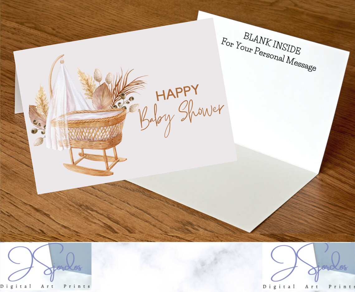 Printable Baby Shower Card, Printable Cards Baby Shower, Cards for Mom ...