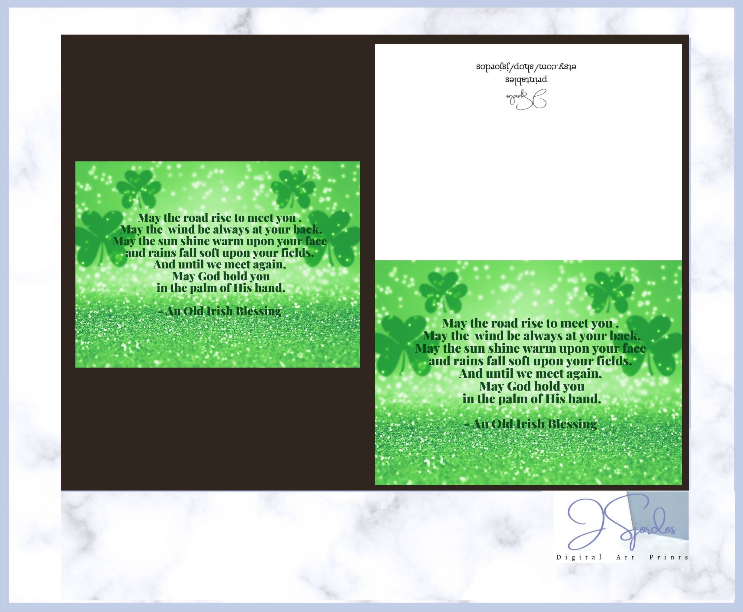 An Old Irish Blessing, Printable Cards St. Patrick's Day, Happy St ...