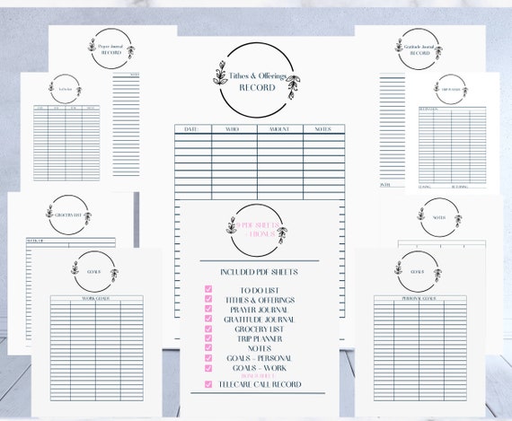 Tithe Tracker Giving Record Stationary Set Tithes and - Etsy