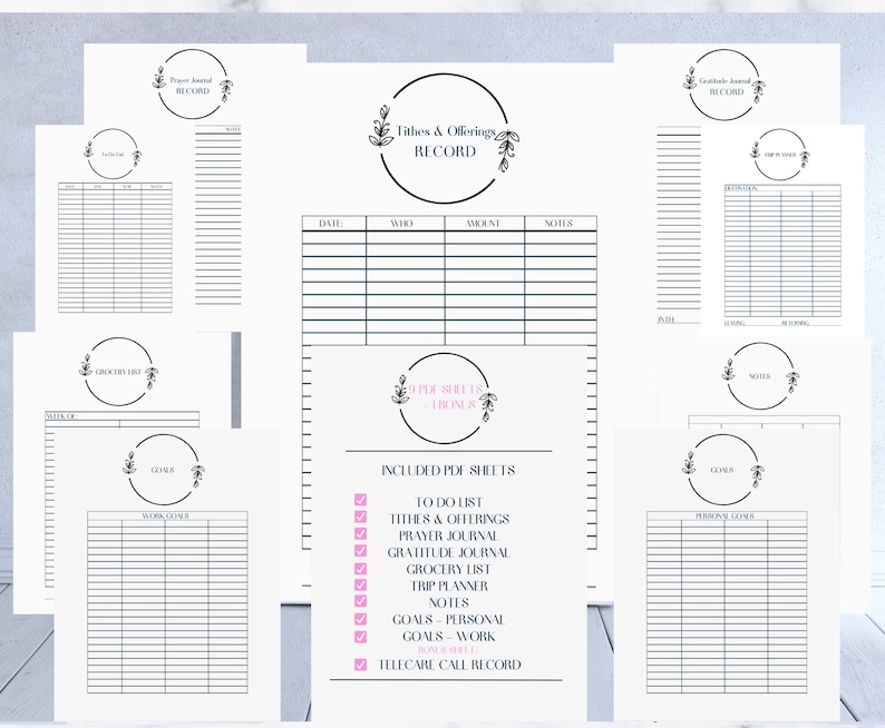 Tithe Tracker, Giving Record, Stationary Set, Tithes and Offerings ...