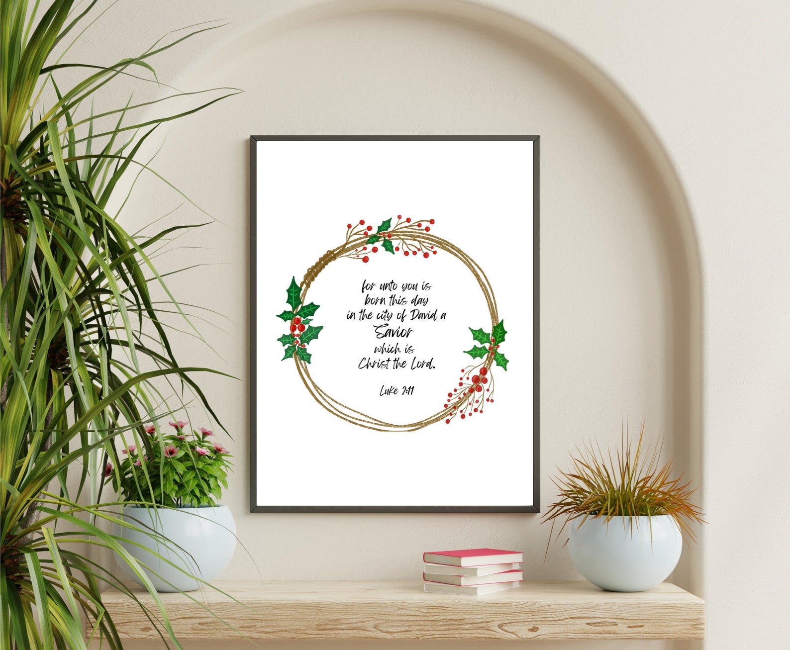 Christmas Printable Wall Art, Religious Digital Art Print, Christmas ...