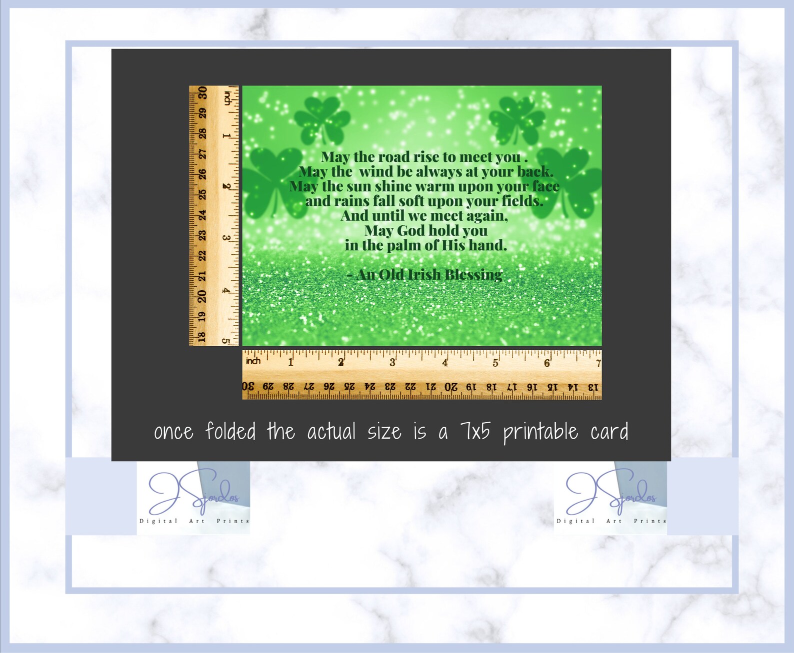 An Old Irish Blessing Printable Cards St. Patrick's Day | Etsy