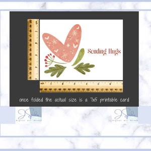 Printable Greeting Card, Sending Hugs Card Download, Cards Sending Hugs ...