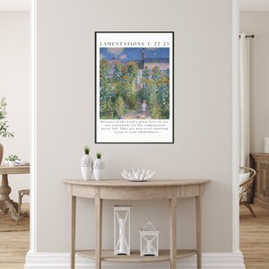 Bible Verse Wall Poster, Lamentations 3: 22-23, Scripture Wall Art ...