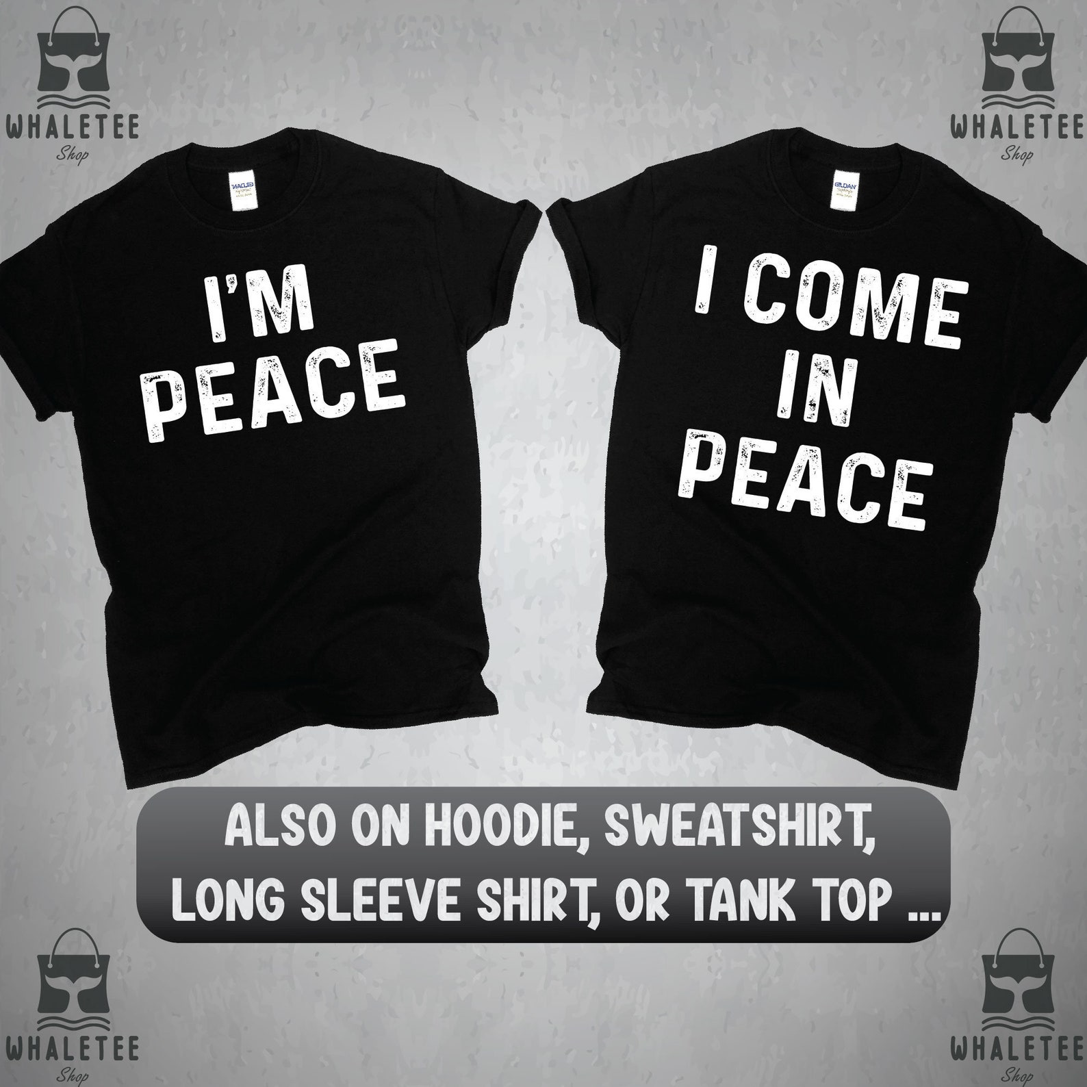 I Come in Peace I'm Peace Funny Matching Couples, I Come in Peace ...