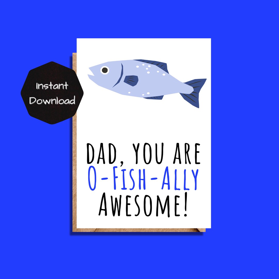 Printable Father's Day Card, Funny Card for Dad, Downloadable Instant ...