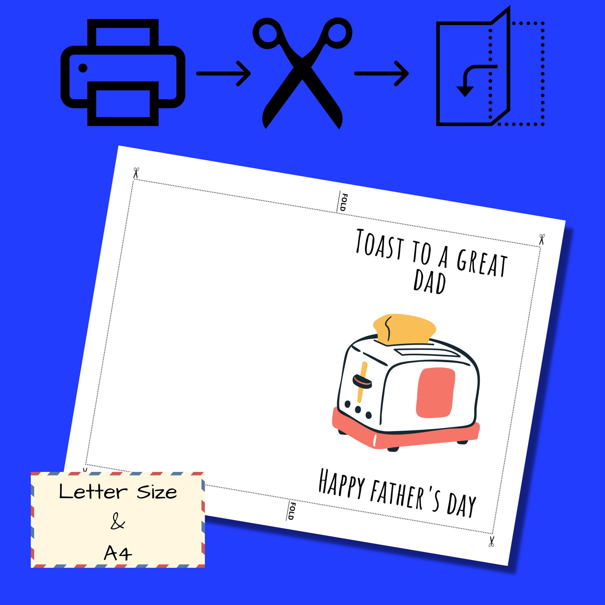 Printable Father's Day Card, Funny Card for Dad, Downloadable Instant ...