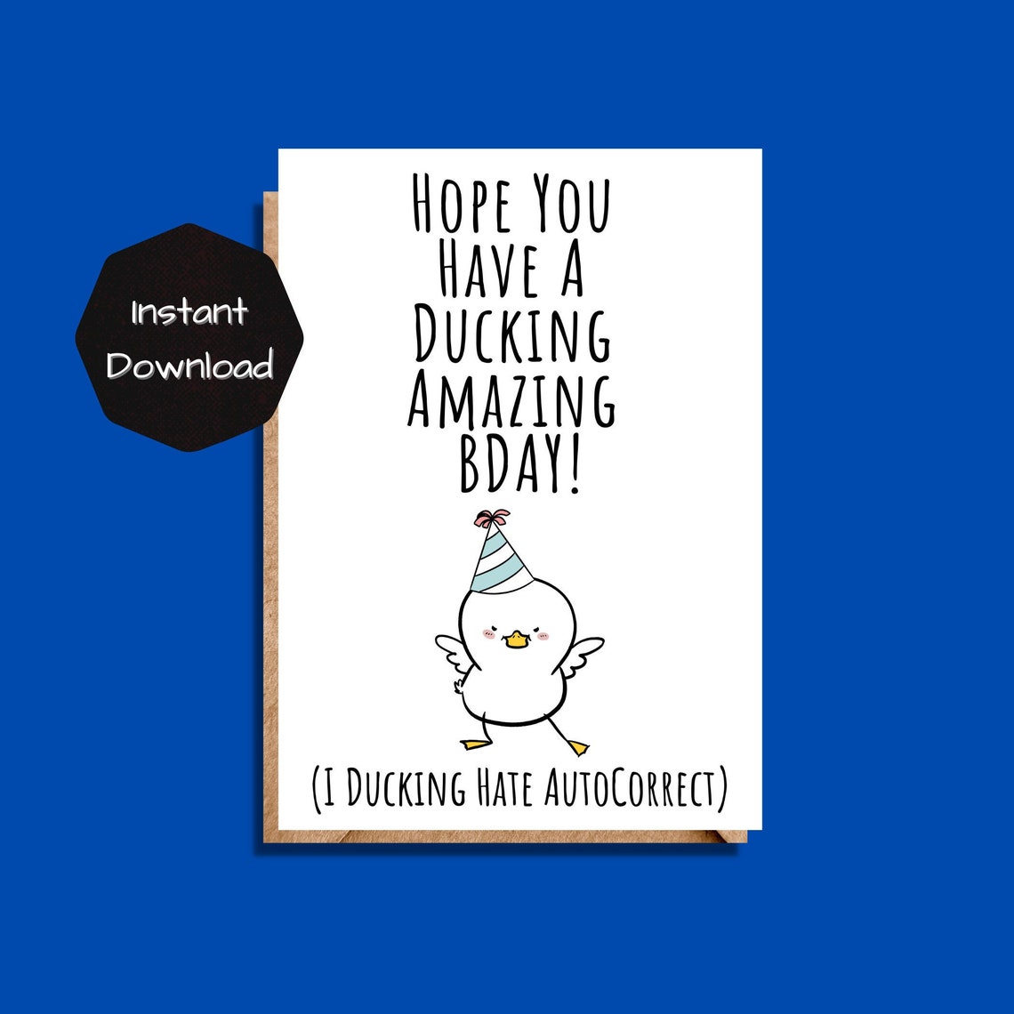 Printable Birthday Card Funny, Funny Birthday Card, Downloadable ...