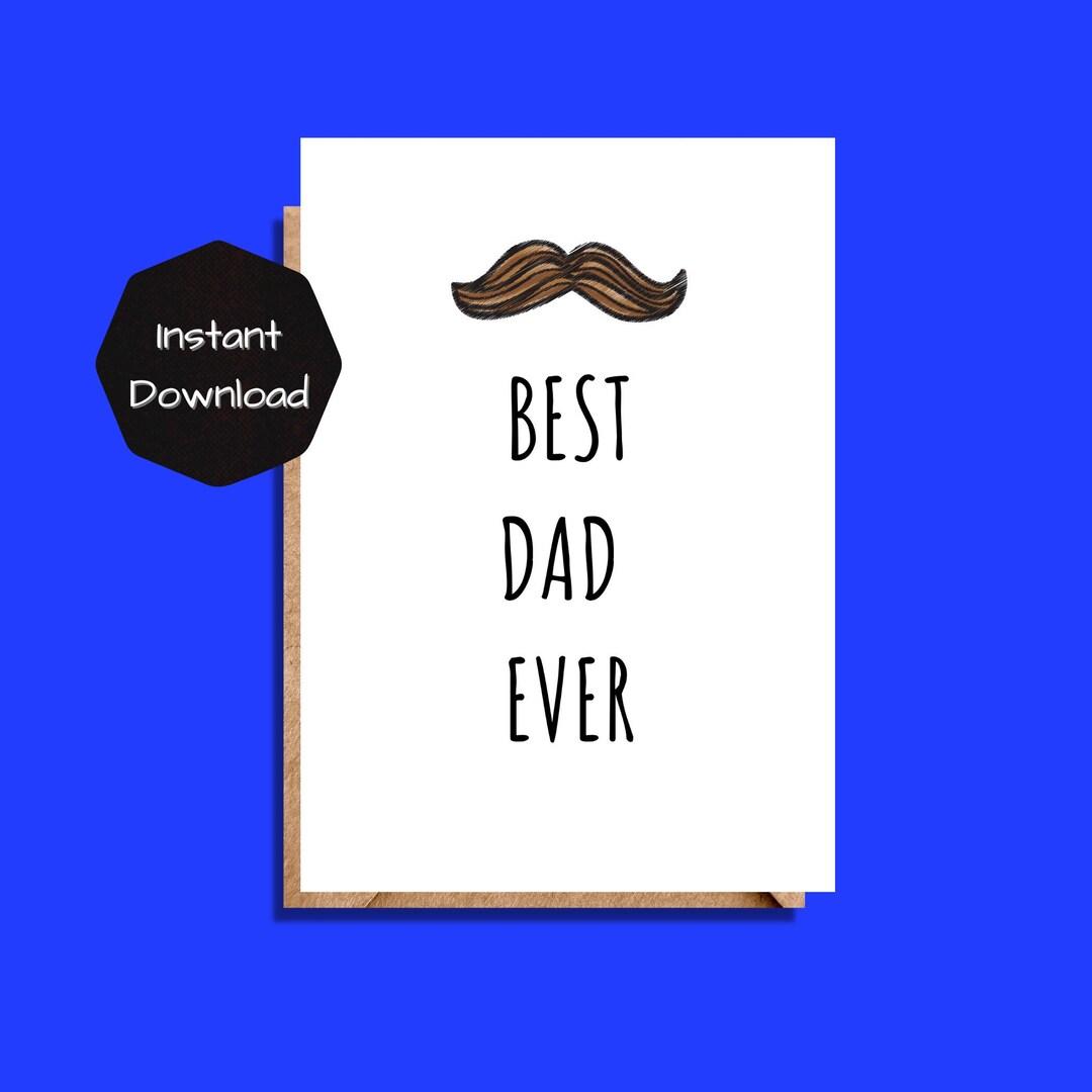 Printable Fathers Day Card Funny Card For Dad Downloadable Instant Download And Print Funny