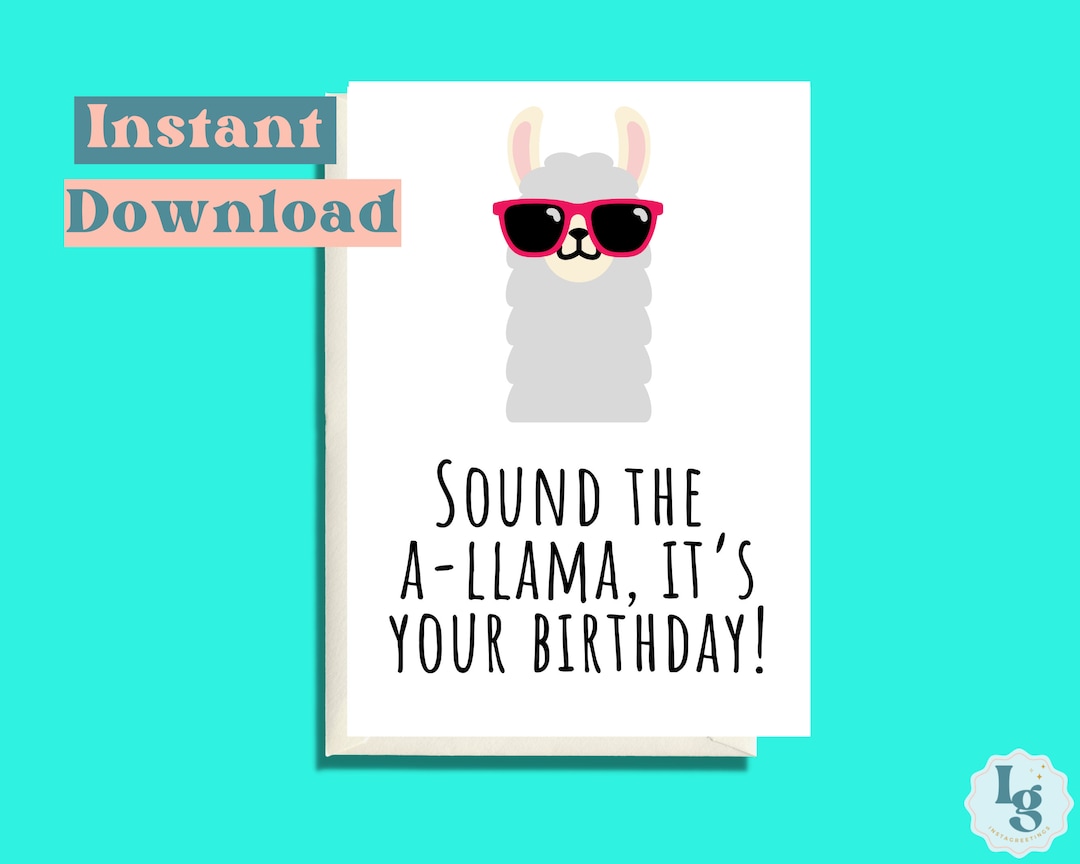 Printable Birthday Card Funny, Funny Birthday Card, Downloadable ...