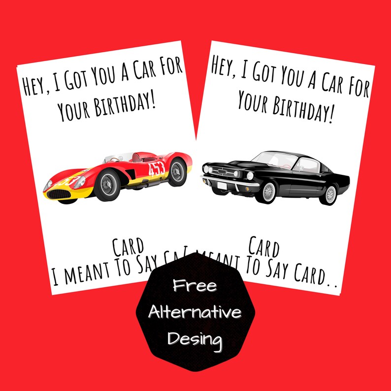 Instant Download Birthday Card Funny Car Lover Birthday Card - Etsy