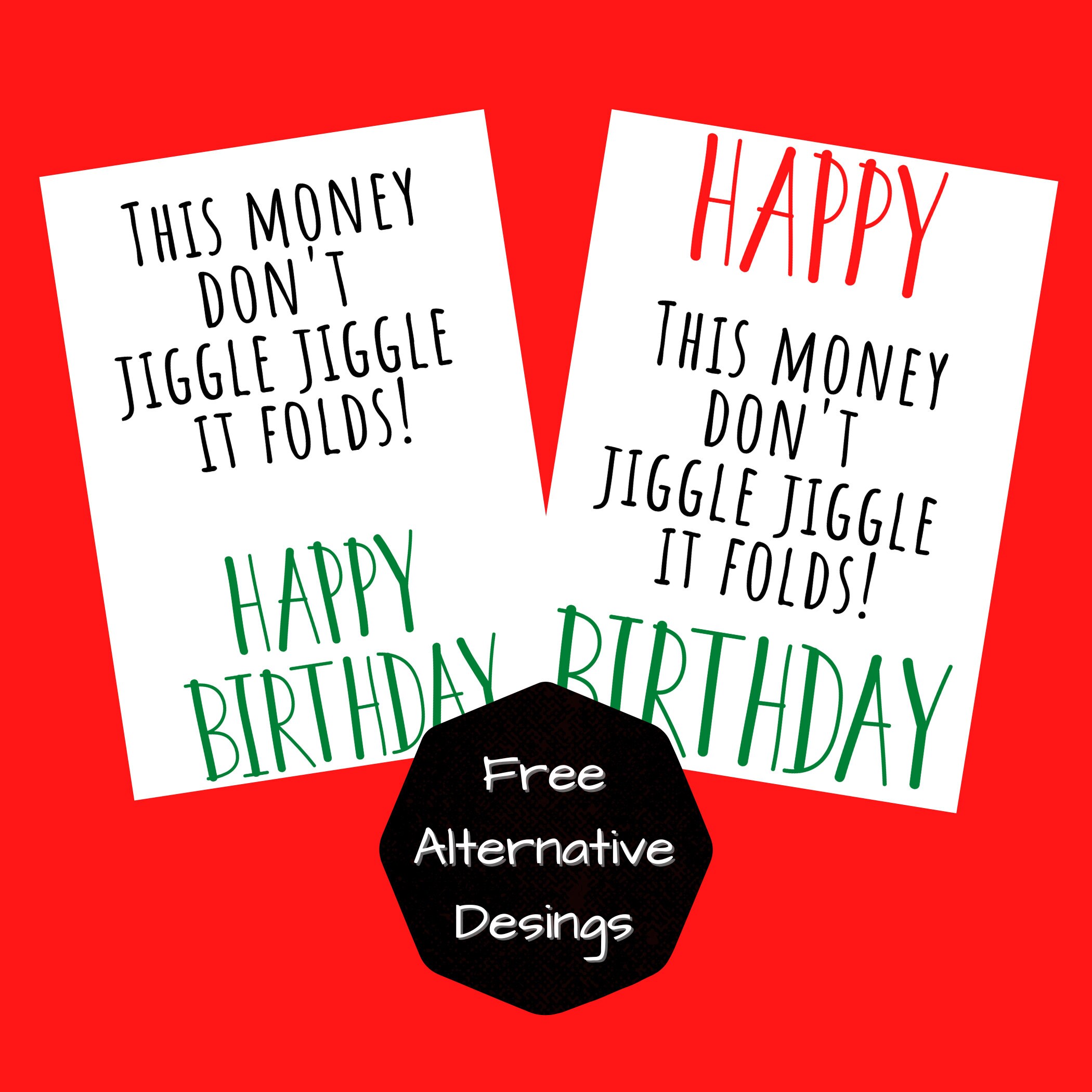Funny Pun Birthday Card, Jiggle Jiggle, Printable (PDF) - Etsy