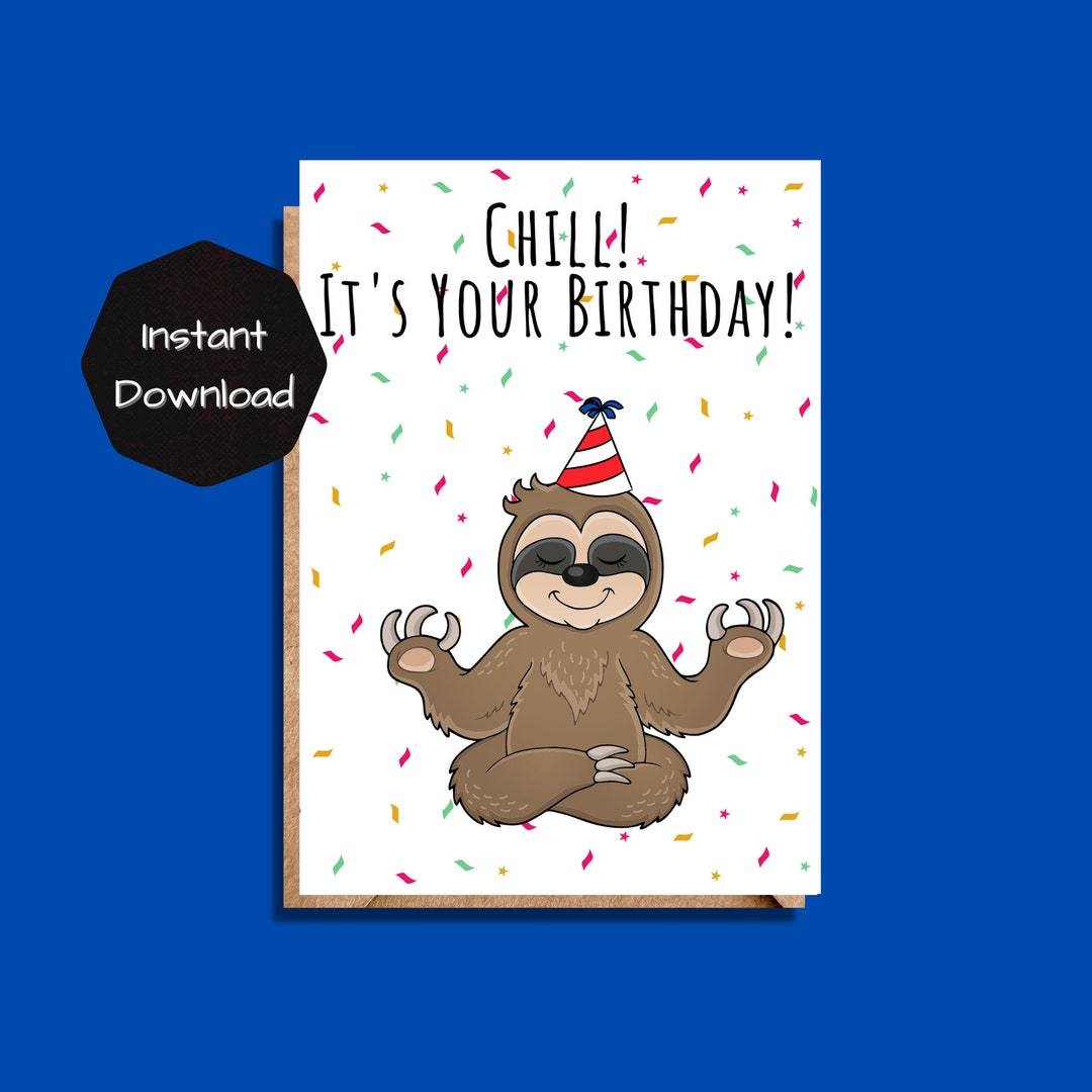 Printable Birthday Card Funny, Funny Birthday Card, Downloadable ...