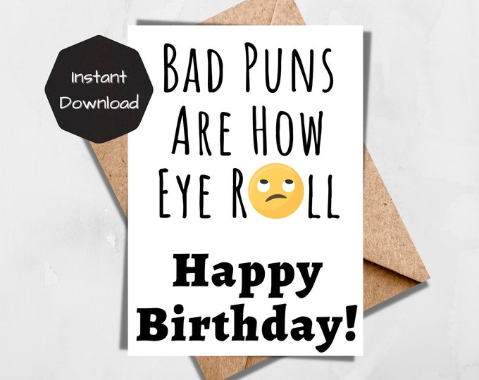 Printable Birthday Card Funny, Funny Birthday Card, Downloadable ...