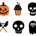Printable Halloween Sticker Sheet 24 Pieces PDF and PNG Individual ...