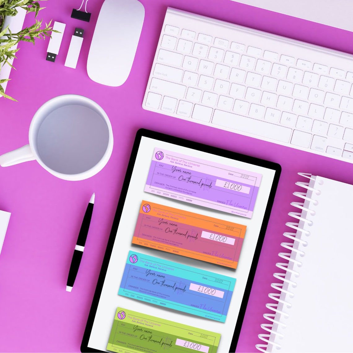 Manifest Magic Cheque - Printable Cheque - Law of Attraction ...