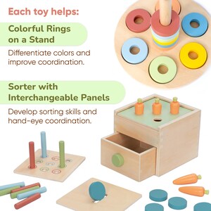 Newborn Baby Activity Box. Montessori Play Set for 1 Year Old ...