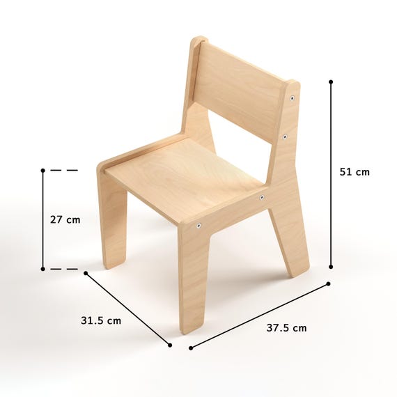 Kids Chair. Montessori Furniture. Small Plywood Chair. Wooden Swing Etsy Canada