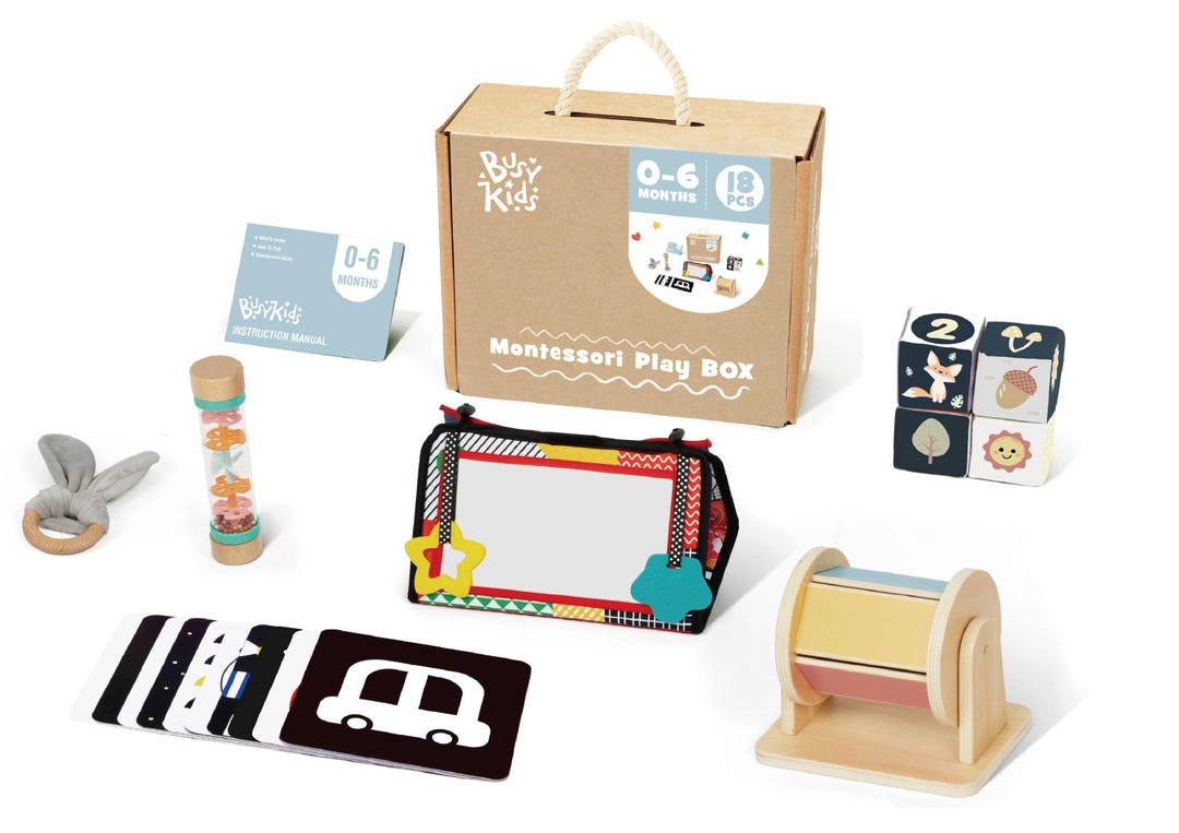 Newborn Toy Set. Montessori Play Box. Baby Shower Gift. - Etsy