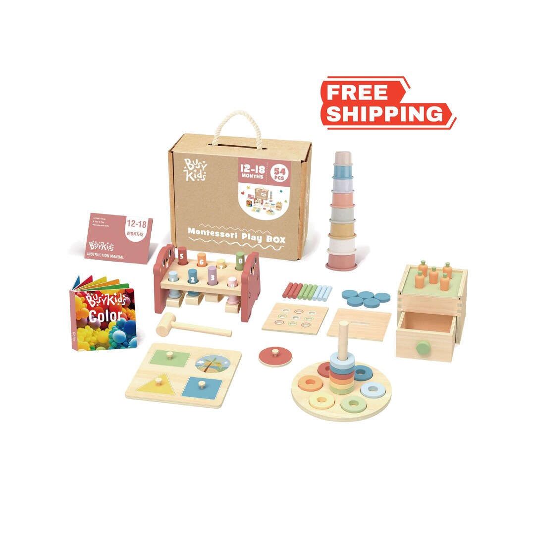 Newborn Baby Activity Box. Montessori Play Set for 1 Year Old ...