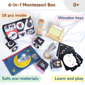 Newborn Baby Activity Box. Montessori Play Set for 1 Year Old ...