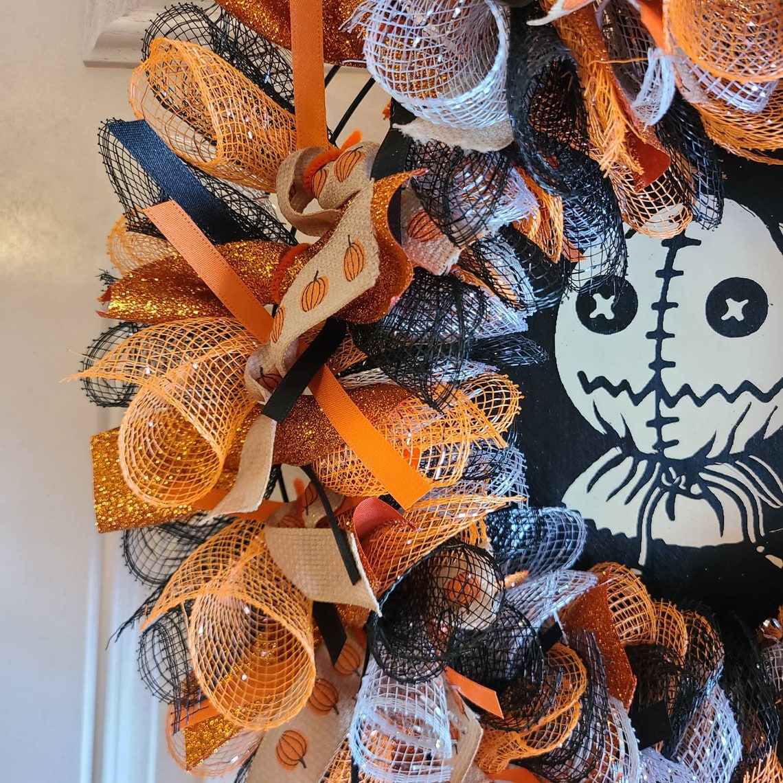 Scarecrow Sam Wreath Trick 'r Treat Sam - Etsy