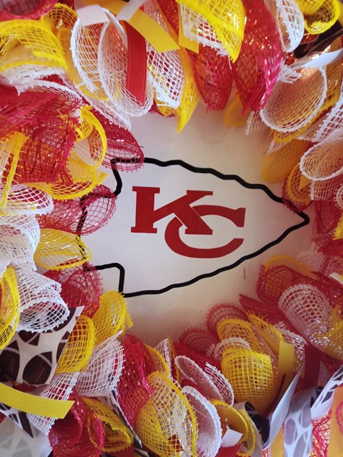 Kansas City Chiefs Wreath, Chiefs Wreath, Football Wreath - Etsy