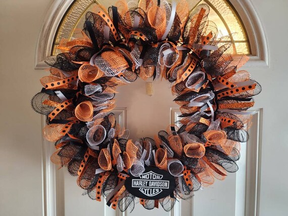 Harley Davidson Wreath Motorcycle Wreath - Etsy