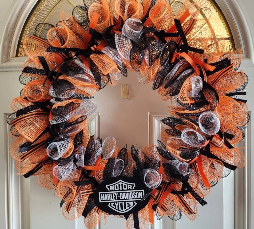Harley Davidson Wreath, Motorcycle Wreath - Etsy