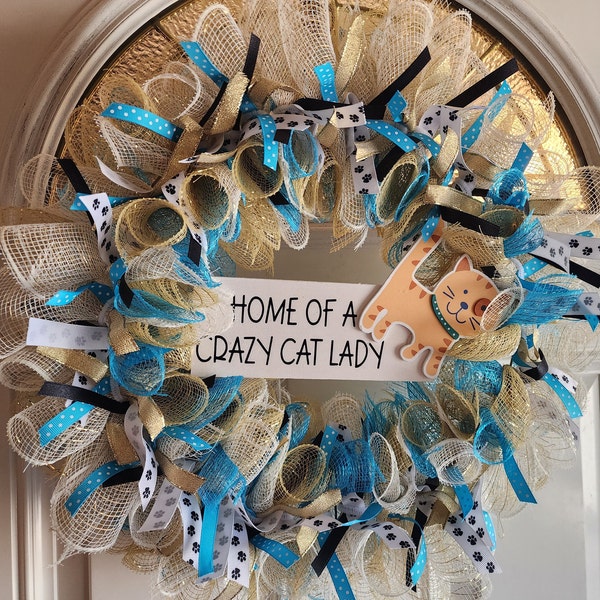 Cat Wreath - Etsy