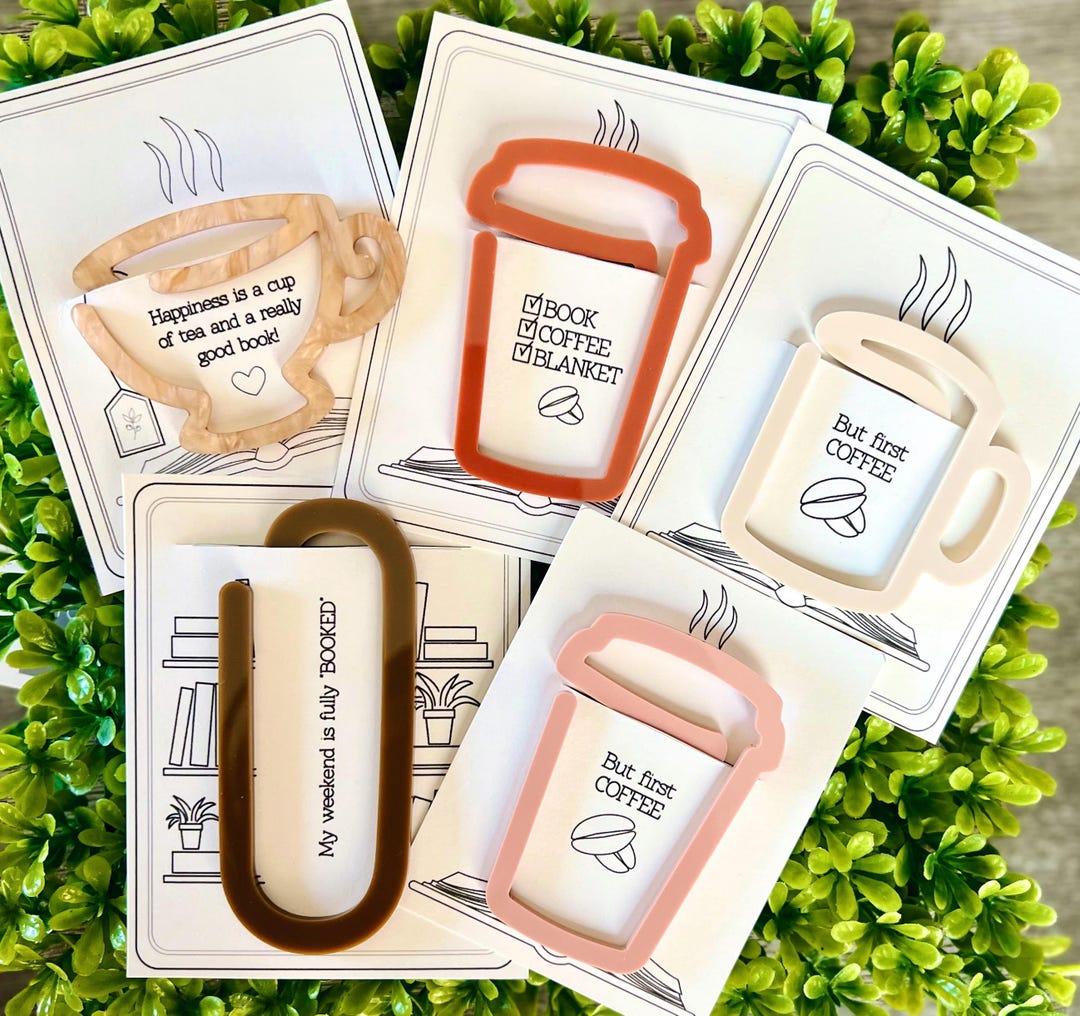 Acrylic Bookmarks | Coffee | Tea | Book Club Gifts | Teacher ...