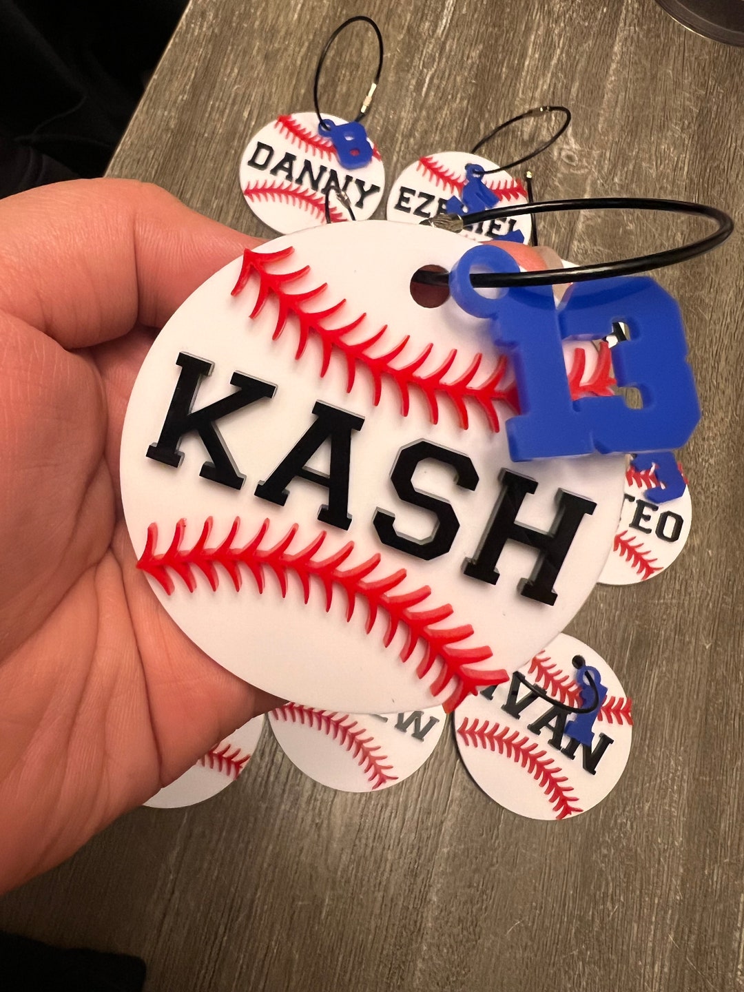 Baseball Bag Name Tags | Sport Keychains | Personalized Sports Keychain ...