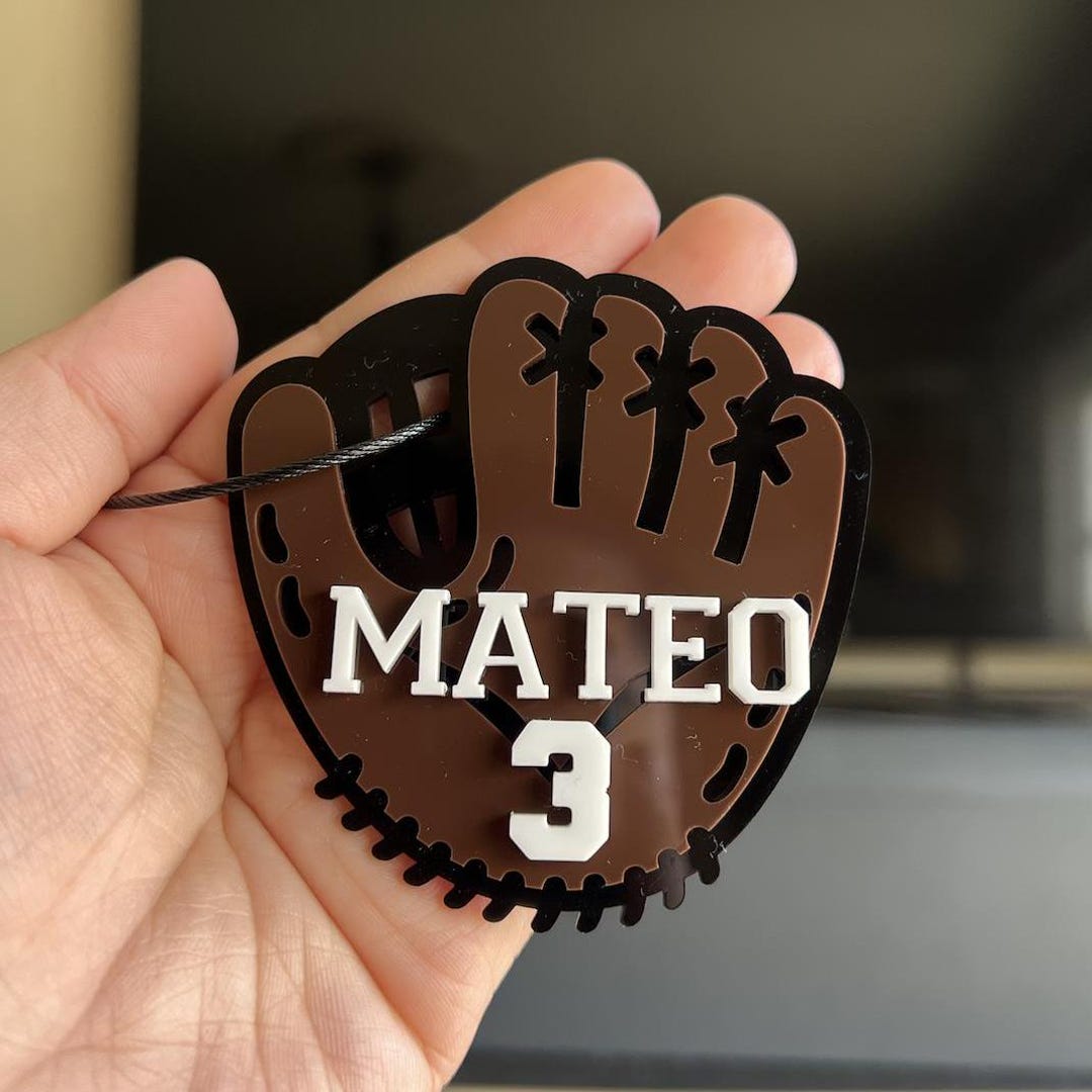 Baseball Glove Bag Name Tags | Sport Keychains | Personalized Sports ...
