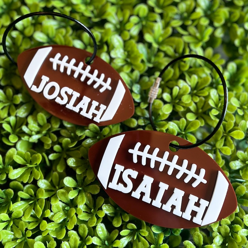 Football Keychain - Etsy