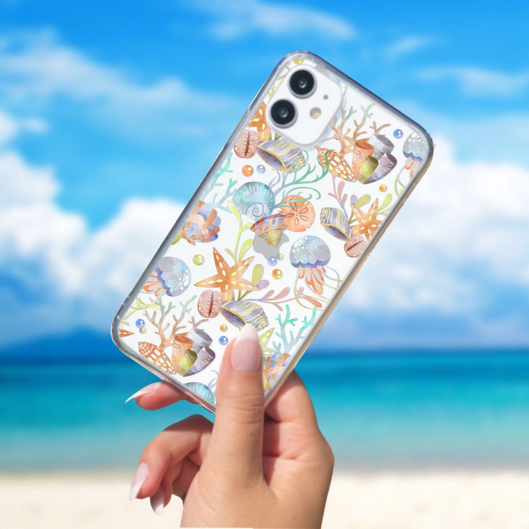 Seashell Phone Case, Beach Phone Case, Clear Phone Cases, Ocean ...