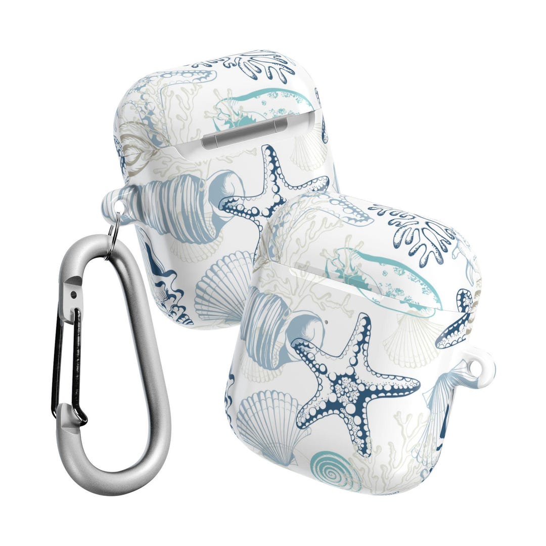 Coconut Girl Airpods Case, Blue Seashell Earbuds, Cute Phone ...