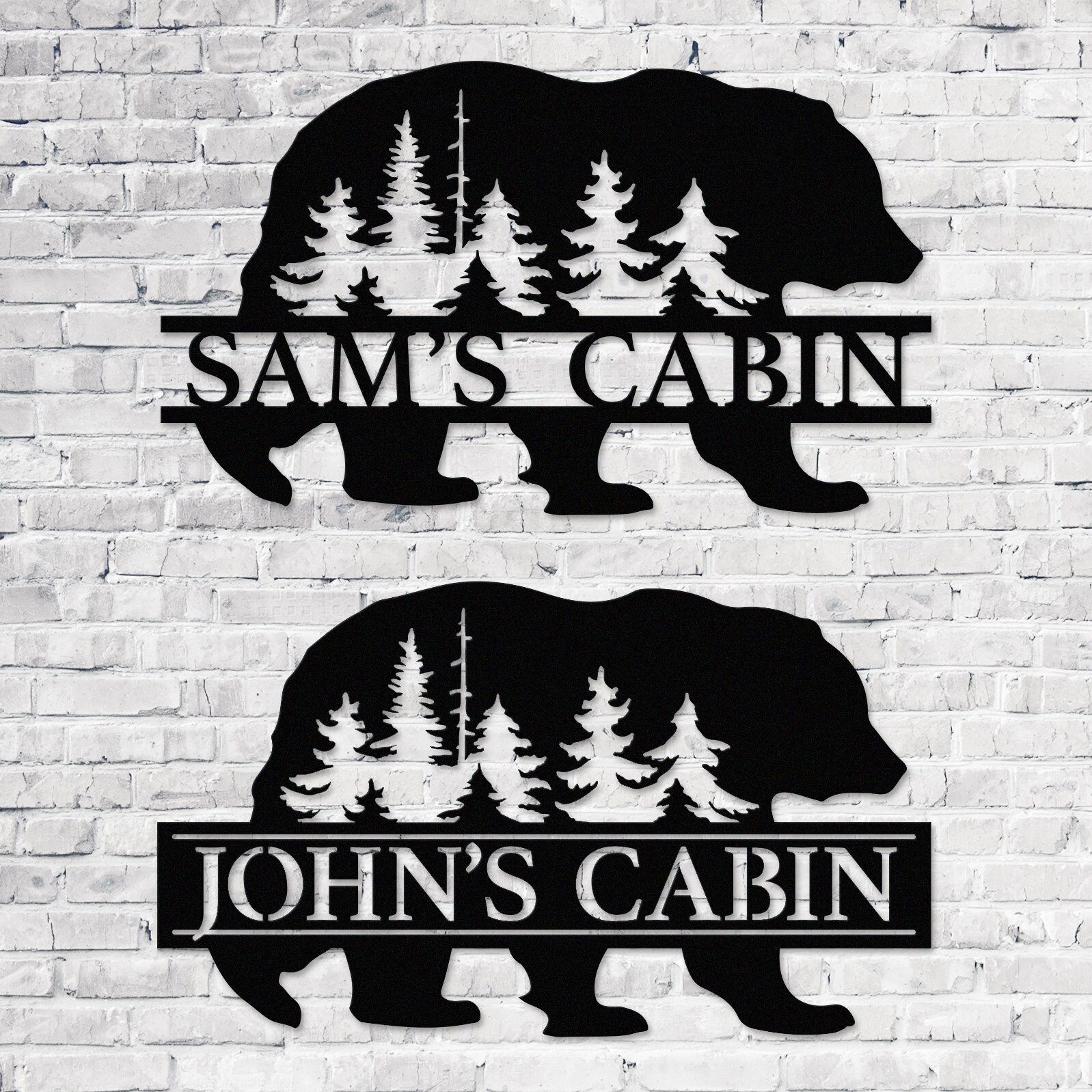 Personalized Bear Sign Father's Day Gifts Custom Bear Design Bear Metal ...