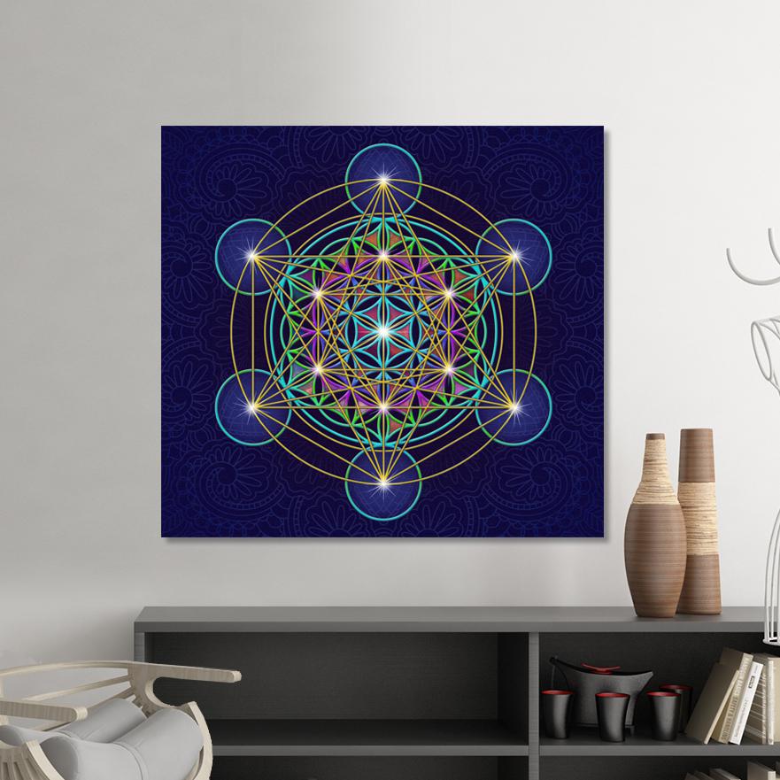 Metatron's Cube Wall Art, Metaphysical Decor, Spiritual Home Decor ...