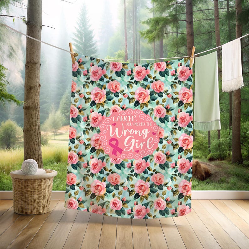 Wrong Girl Cancer Blanket, Care Package, Pink Ribbon October, Fighter ...