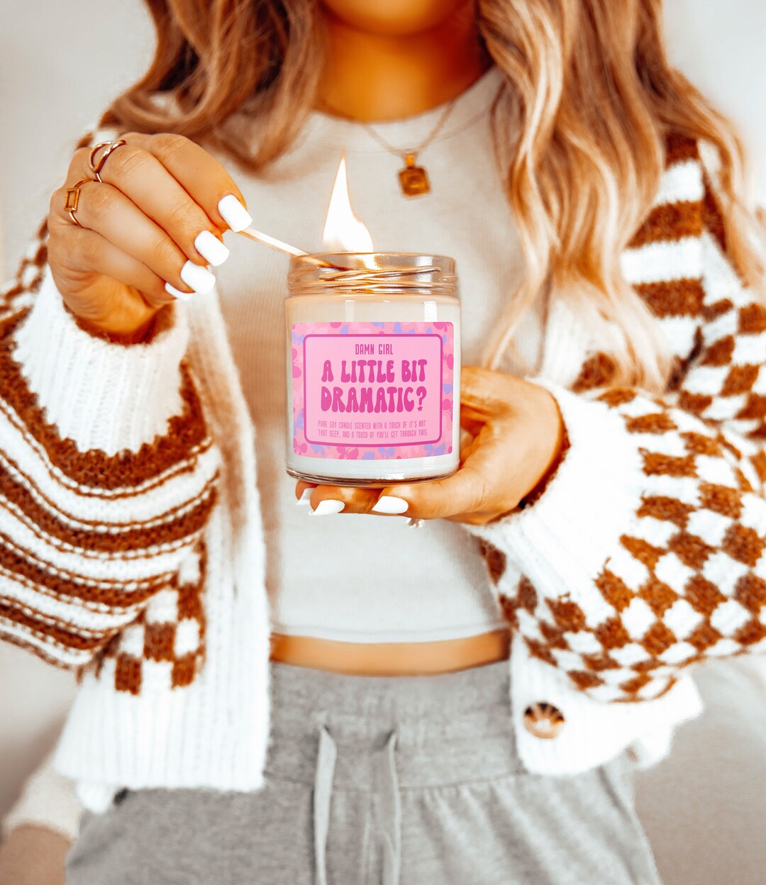 Y2k Inspiration Quotes Coquette Candles, A Little Bit Dramatic Candle ...