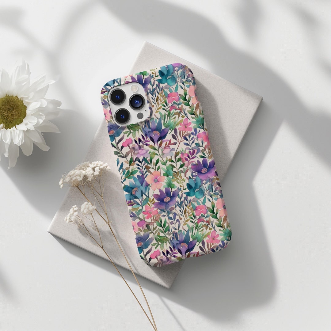 Spring Flowers iPhone 16 Pro Case, Magsafe Tough Phone Case, Floral ...