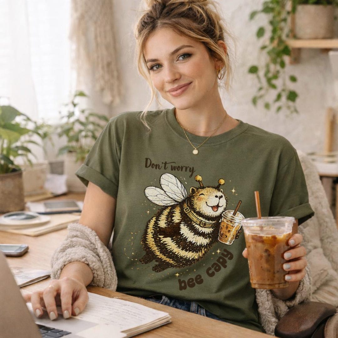 Capybara Shirt | Dont Worry Bee Capy | BEE Shirt | Earthday Shirt ...