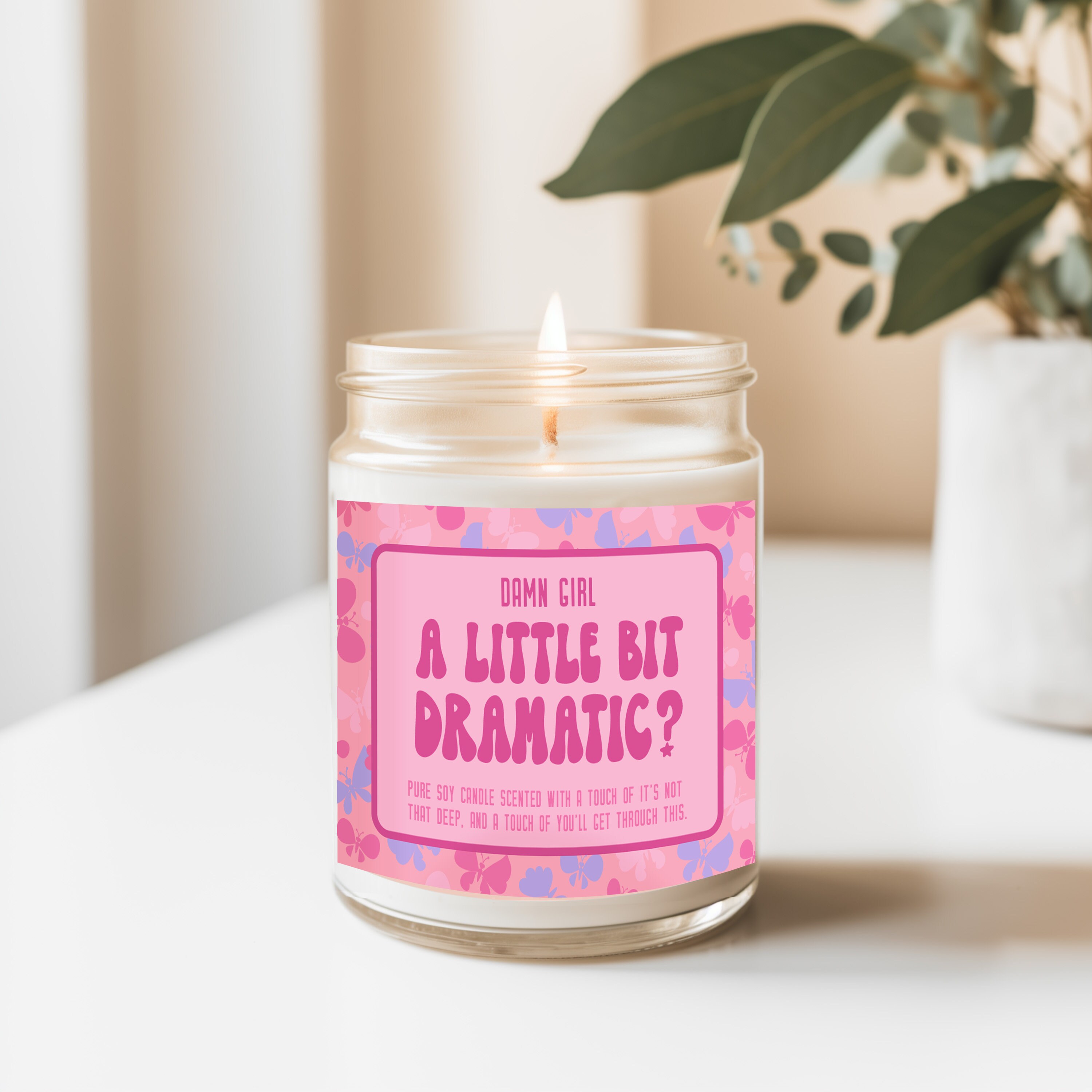 Y2k Inspiration Quotes Coquette Candles, A Little Bit Dramatic Candle ...