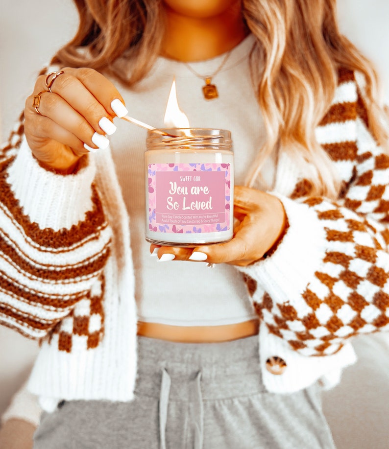 Coquette Candle, Preppy Aesthetic Inspirational Sayings Y2K Room Decor ...