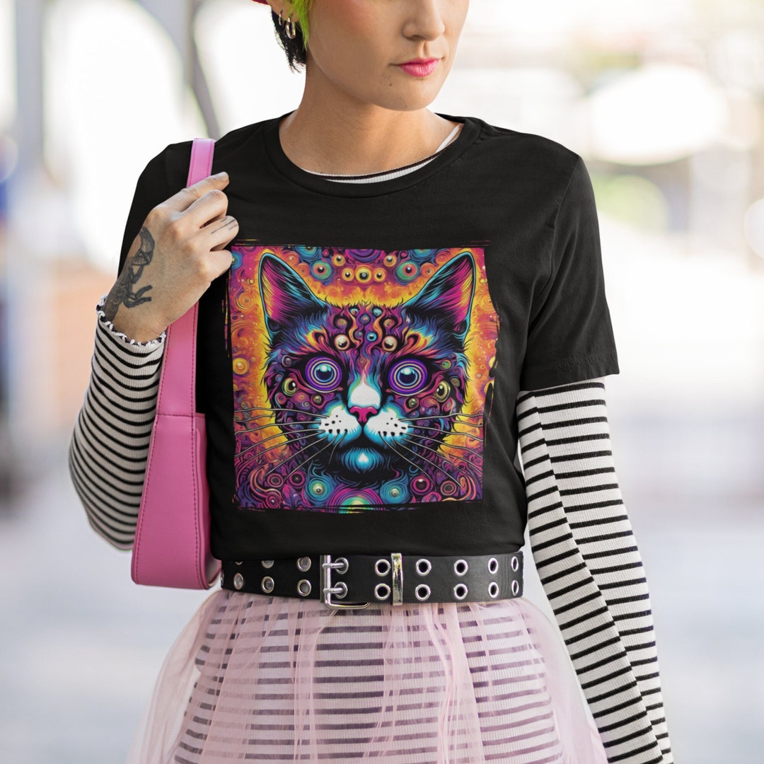 Cat Meme Shirt | Psychedelic Weirdcore Cat Shirts That Go Hard ...