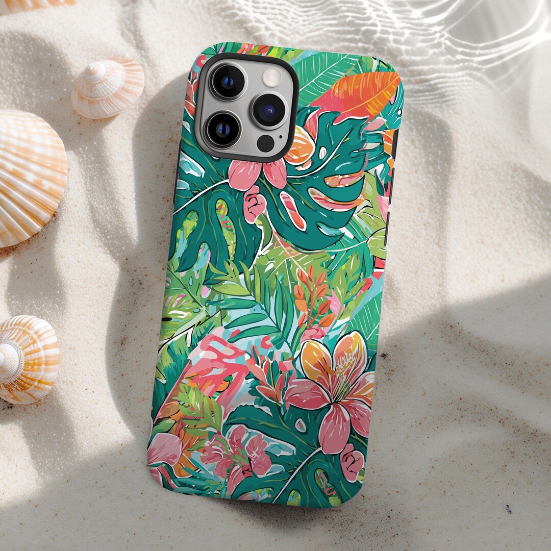 Coconut Girl iPhone 16 Case, Magsafe iPhone Cases, Preppy Summer Floral ...