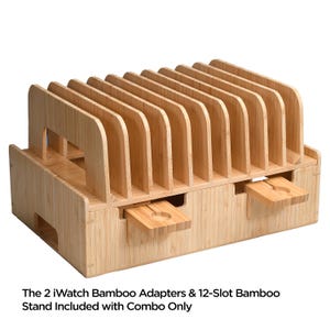 Mobilevision Bamboo 12-port Charging Station & Docking Organizer for ...