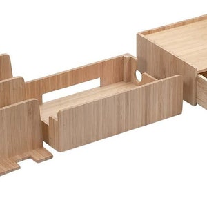 Mobilevision Charging Station Stand Combo With Bamboo Drawer; Extra ...