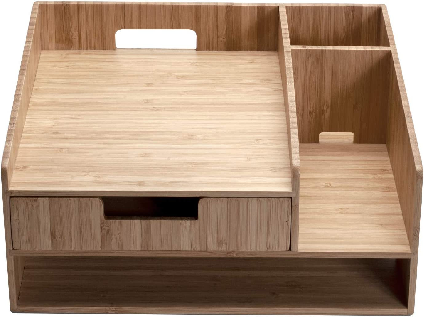 Mobilevision Bamboo Telephone Stand W/ Drawer Paper Tray & Pencil ...