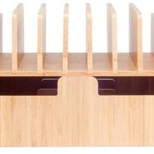 Mobilevision Bamboo 10-port Charging Station & Docking Organizer for ...